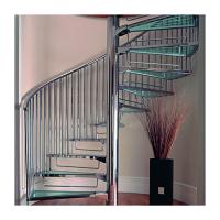 China Villa new stair design standard glass spiral staircase for sale