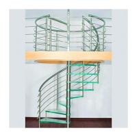 China China supplier led steel stair light glass steel spiral staircase for sale