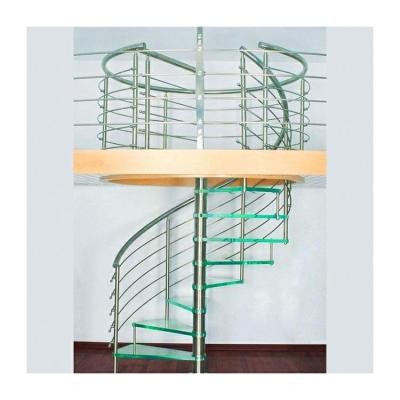 China China supplier led steel stair light glass steel spiral staircase for sale