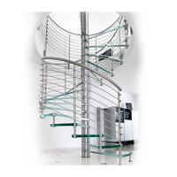 China China supplier led steel stair light glass steel spiral staircase for sale