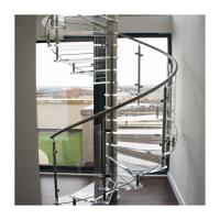 China Made in China indoor stair price glasstread spiral staircase for sale