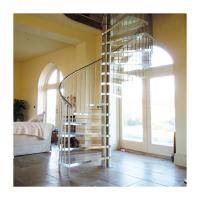 China Made in China indoor stair price glasstread spiral staircase for sale