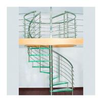 China Factory supply low cost staircase steel glass round spiral stairs for sale