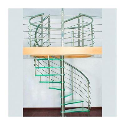 China Factory supply low cost staircase steel glass round spiral stairs for sale