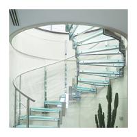 China Factory supply low cost staircase steel glass round spiral stairs for sale