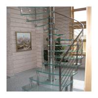 China Excellent quality acrylic interior stair railings aluminum frame glass spiral staircase for sale