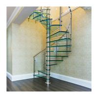 China Excellent quality acrylic interior stair railings aluminum frame glass spiral staircase for sale