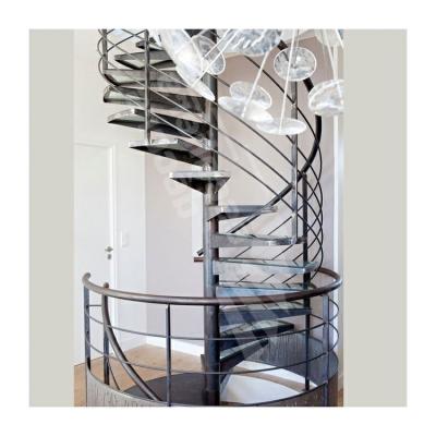 China Factory supplying staircase design crystal glass spiral stairs for sale