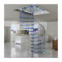 China Factory price staircase prices glass spiral stairs for sale