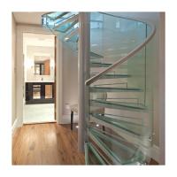 China Factory price staircase prices glass spiral stairs for sale