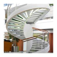 China Factory direct supply indoor stair spiral staircases glass prices for sale