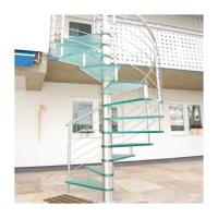China Factory direct supply indoor stair spiral staircases glass prices for sale