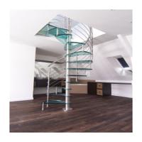China Factory direct supply indoor stair spiral staircases glass prices for sale