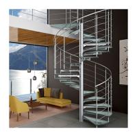 China Manufacturer indoor stair slide crystal glass spiral staircase for sale