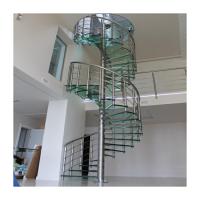 China Manufacturer indoor stair slide crystal glass spiral staircase for sale