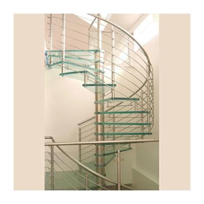 China Manufacturer cast aluminium staircase steel glass spiral stairs for sale