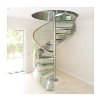 China Manufacturer supply removable stair handrails metal glass spiral staircase for sale