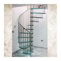 China Villa stair chandelier light glass metal spiral staircase for sale