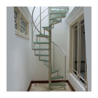 China Factory outdoor modern railing stair prefab glass railing spiral staircase for sale