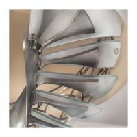 China Factory outdoor modern railing stair prefab glass railing spiral staircase for sale