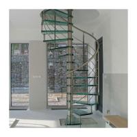 China China manufacturer residential antique staircase house tempered glass spiral stairs for sale