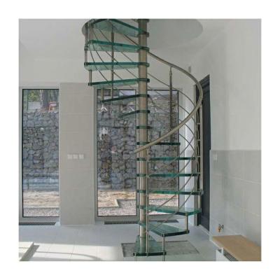 China China manufacturer residential antique staircase house tempered glass spiral stairs for sale