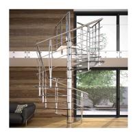 China China manufacturer residential antique staircase house tempered glass spiral stairs for sale