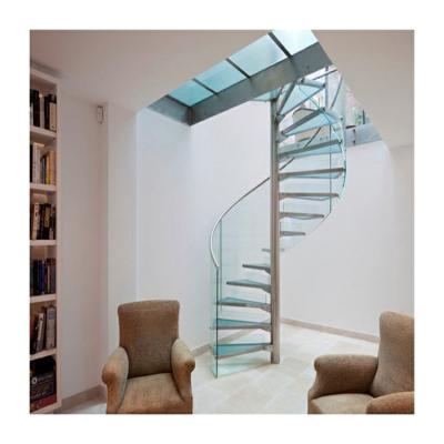 China China supplier modular stairway stainless steel glass spiral staircases for sale