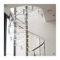 China China supplier modular stairway stainless steel glass spiral staircases for sale