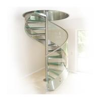 China China factory residential stainless steel stair glass interior spiral staircases for sale