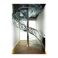 China Factory sale indoor stainless steel staircase spiral stairs glass for sale