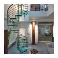 China Household individual removable stair handrail new design acrylic glass spiral staircase for sale