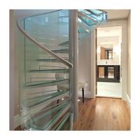 China Made in China stainless steel staircase glass stair step spiral stairs for sale