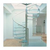 China Made in China stainless steel staircase glass stair step spiral stairs for sale