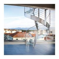 China Made in China stainless steel staircase glass stair step spiral stairs for sale