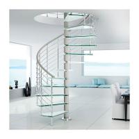 China Apartment stair chandelier glass spiral staircases prices for sale
