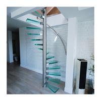 China Apartment stair chandelier glass spiral staircases prices for sale
