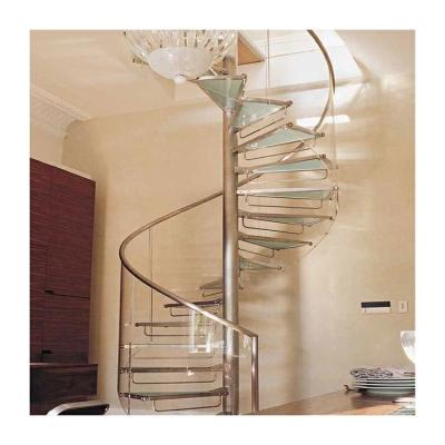 China China Indoor stair design wood glass spiral staircase for sale