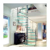 China China supplier led strip stair light spiral staircase glass for sale