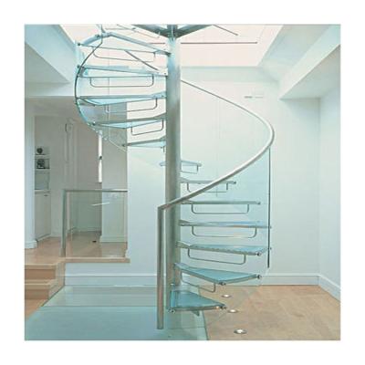 China Household individual circular stair design glass staircase spiral for sale