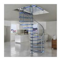 China Household individual circular stair design glass staircase spiral for sale