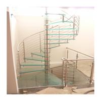 China Made in China stair railings handrail fittings spiral shape glass staircase for sale