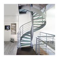 China Made in China stair railings handrail fittings spiral shape glass staircase for sale