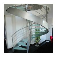 China House project modern interior stair clear acrylic glass spiral staircase for sale