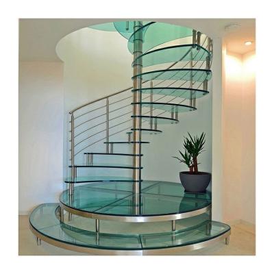 China Excellent quality diy staircase factory glass spiral stairs price for sale