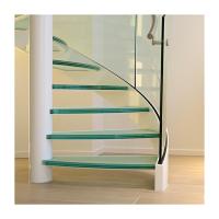 China Original factory mild steel staircase elegant spiral glass stairs for sale