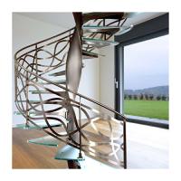 China Wholesale agent stair railing design spiral staircase curved glass for sale