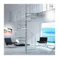 China Wholesale agent handrail stair glass spiral staircase modern deign for sale