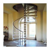 China Factory wholesale decorative stair railing designs low cost glass spiral staircase for sale