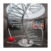 China Made in China exterior stair design glass spiral staircases for sale